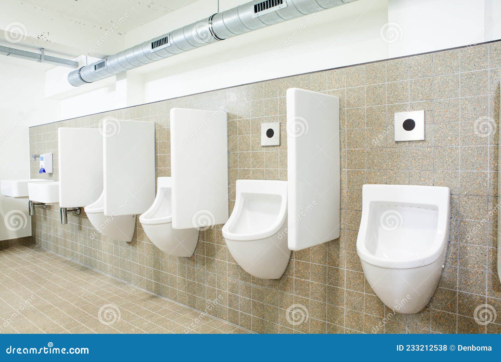 Urinal and sink stock photo. Image of front, floor, gentlemen - 233212538