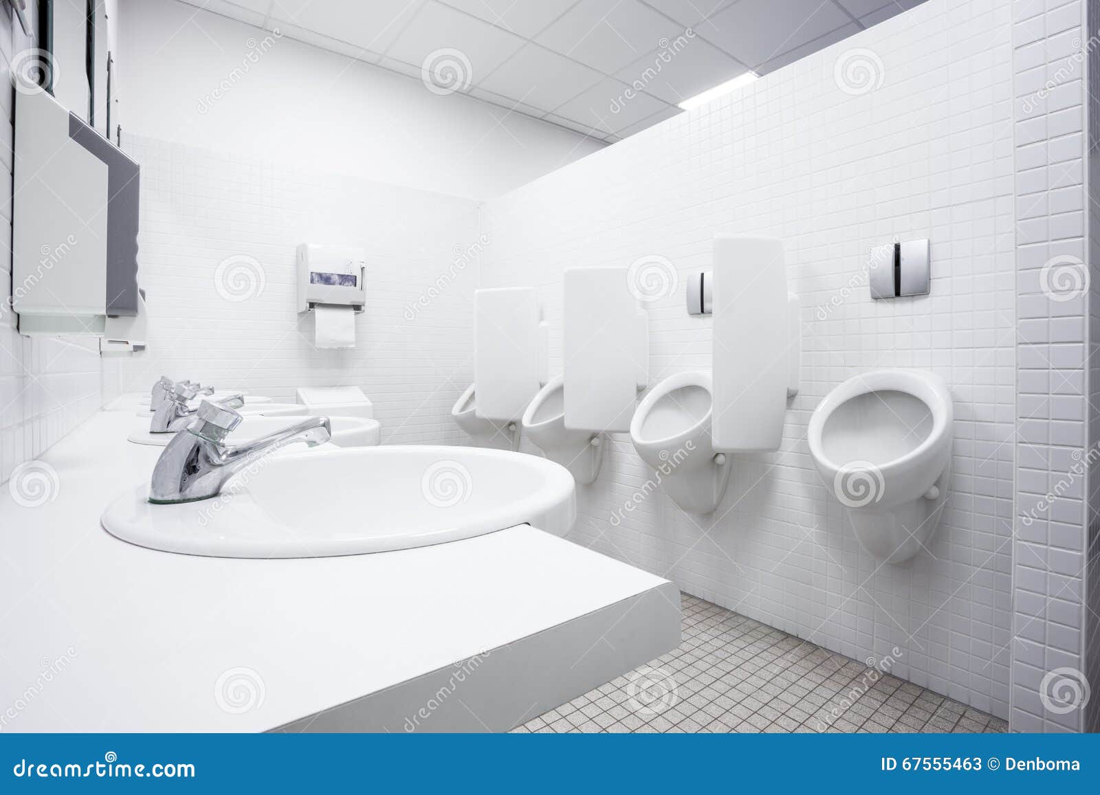 Urinal and sink stock image. Image of urinals, indoor - 67555463