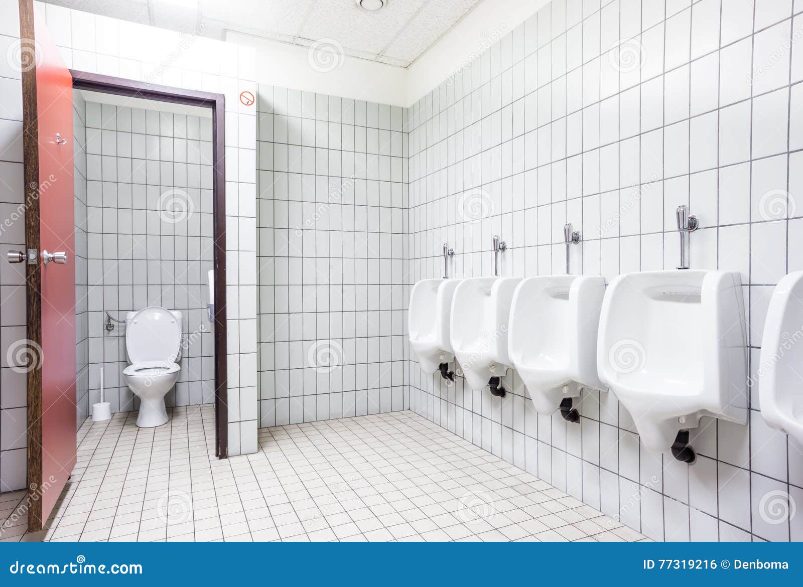 Urinal and toilet doors stock photo. Image of toilet - 77319216