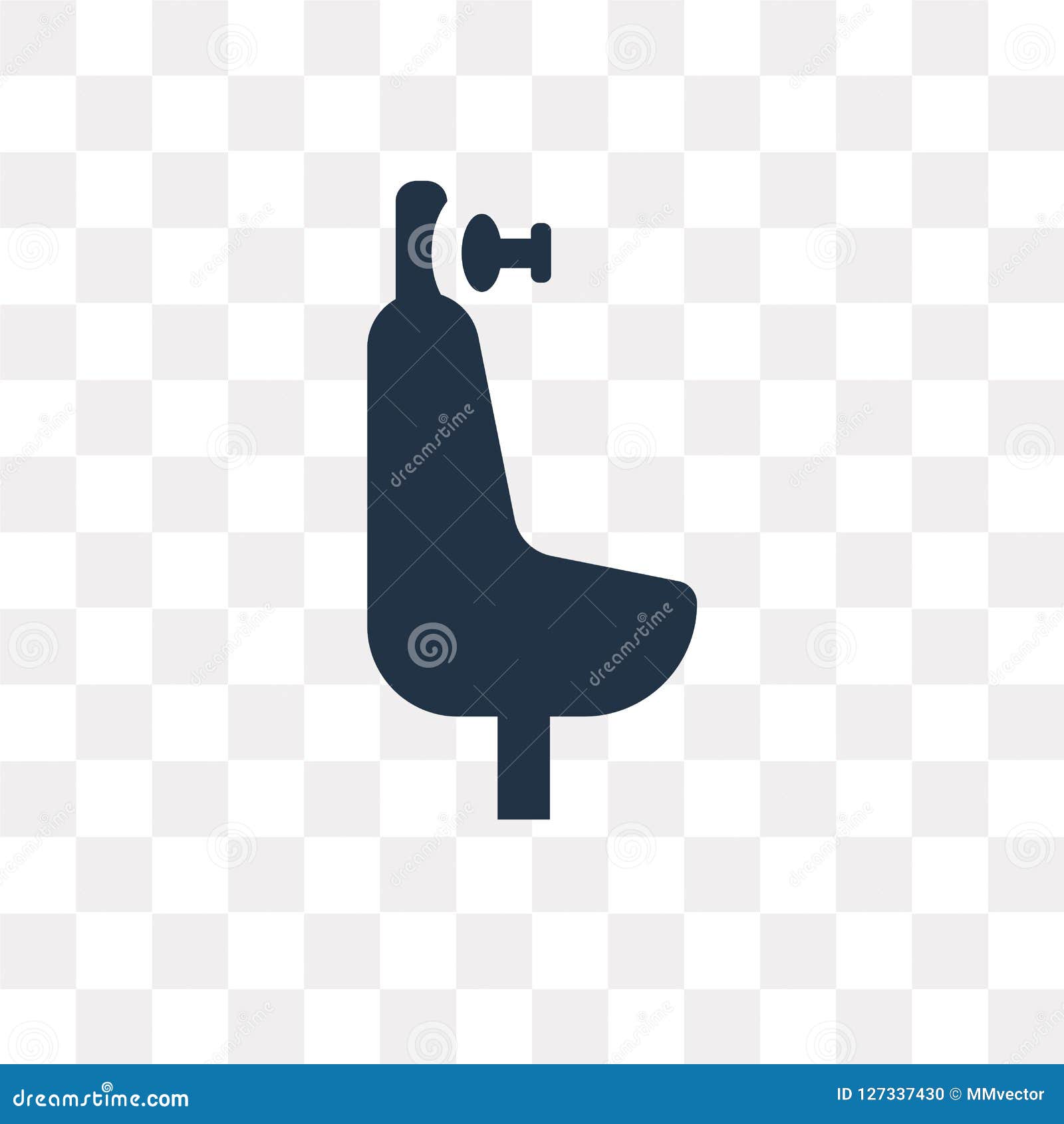 Urinal Vector Icon Isolated On Transparent Background, Linear Ur ...