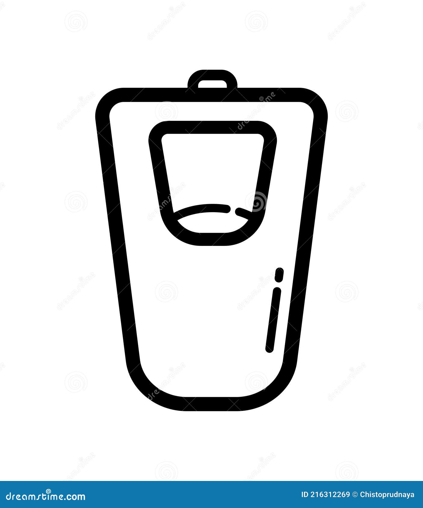 Urinal Vector Icon in Outline Style Stock Vector - Illustration of ...