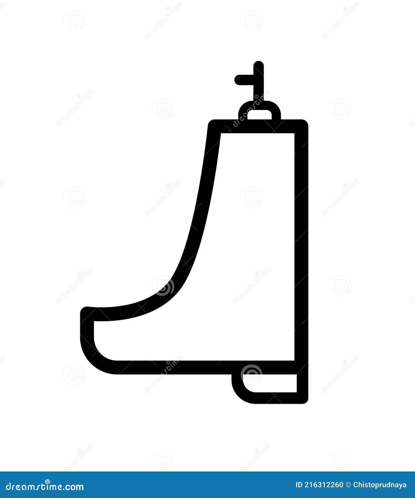 Urinal Vector Icon in Outline Style Stock Vector - Illustration of ...