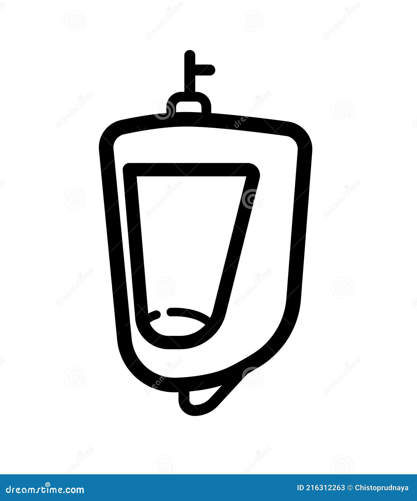 Urinal Vector Icon in Outline Style Stock Vector - Illustration of icon ...