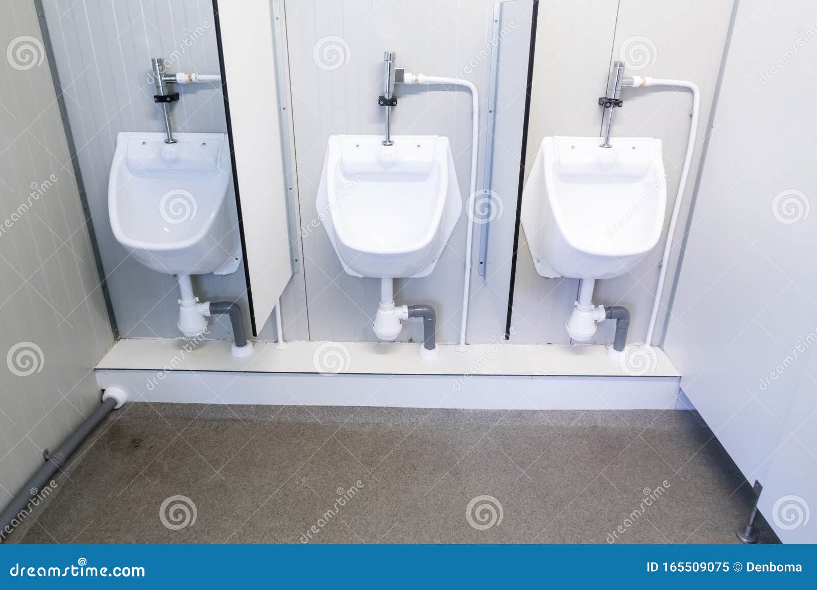 Urinal on the wall stock image. Image of restroom, flush - 165509075
