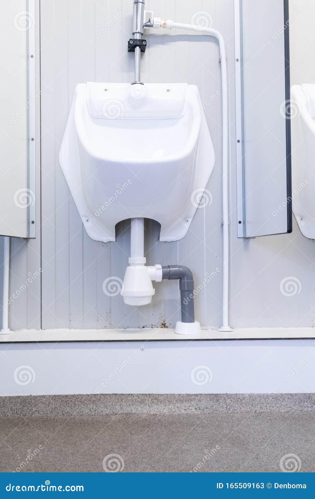 Urinal on the wall stock image. Image of room, restroom - 165509163