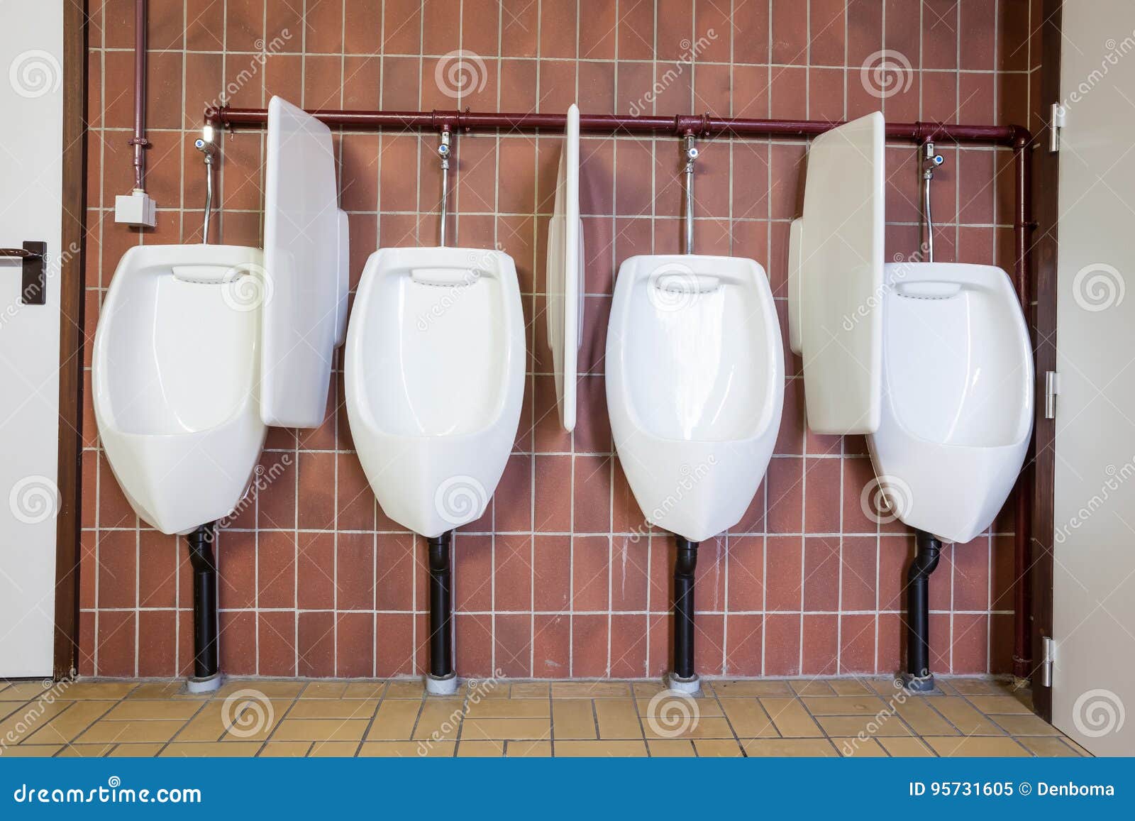 Urinal on the wall stock image. Image of interior, restroom - 95731605