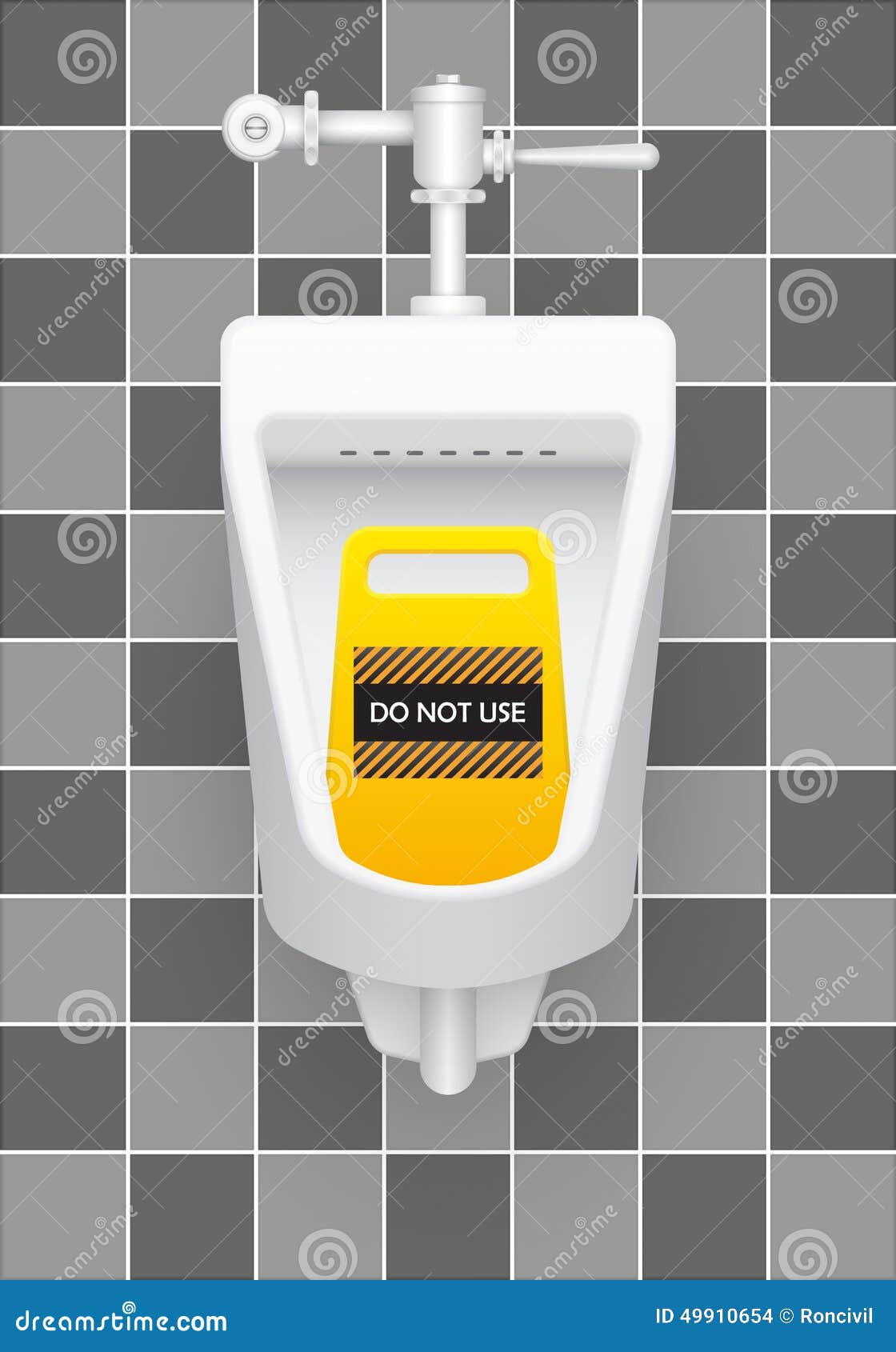 Urinal stock vector. Illustration of text, public, caution - 49910654