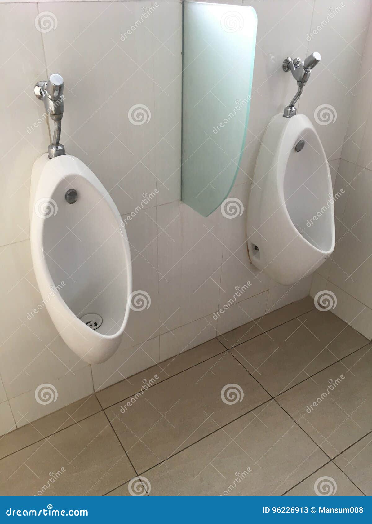 Urinals in toilet stock image. Image of hygiene, floor - 96226913