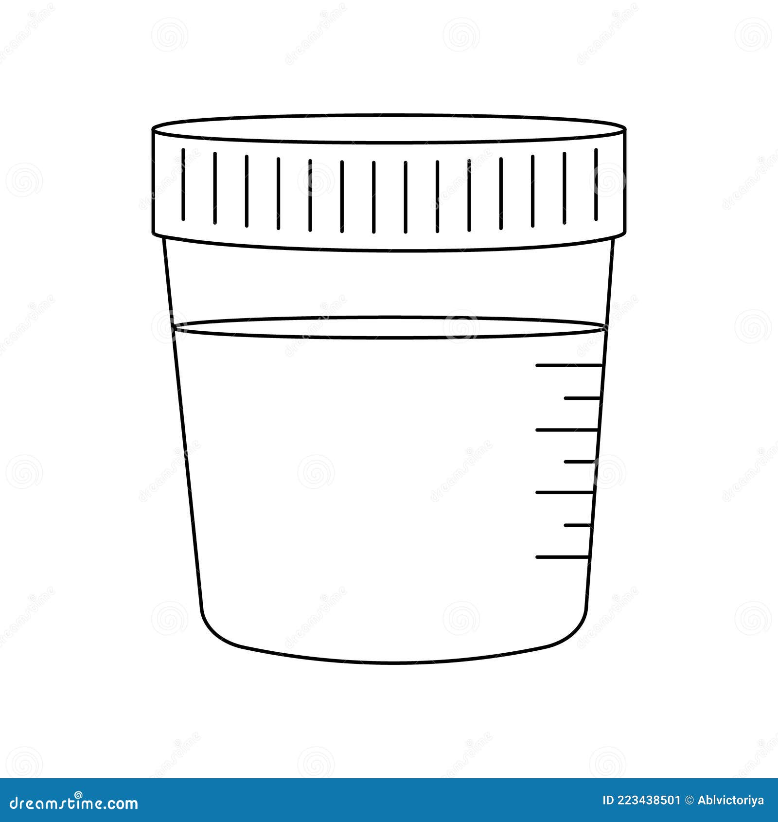 Urinalysis Outline Icon. Urine Sample in Plastic Container Stock Vector ...