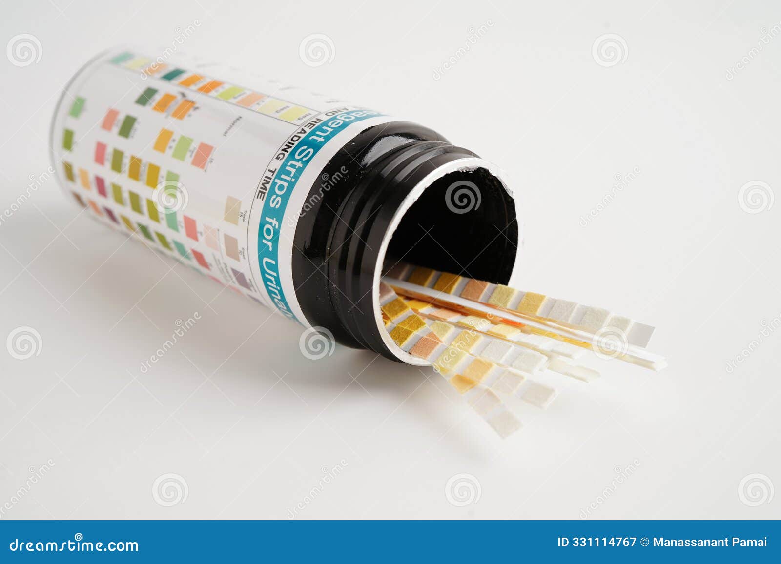 Urinalysis, Urine Cup with Reagent Strip PH Paper Test and Comparison ...