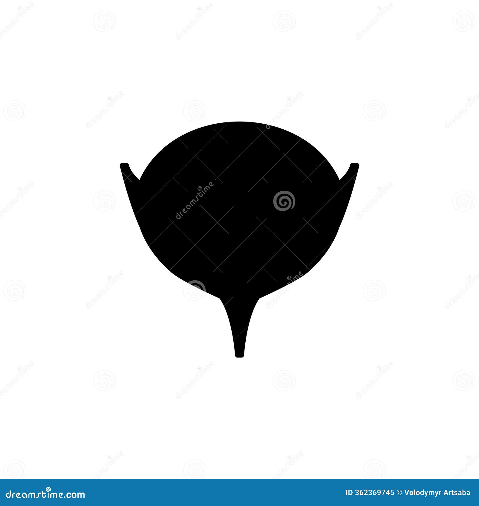 Urinary Bladder, Human Organ, Urology Solid Flat Vector Icon Isolated on White Background Stock ...