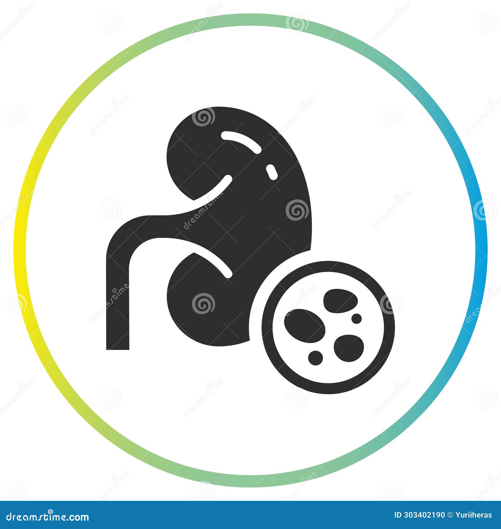 Urinary System Problem Icon, Stones in the Kidneys Stock Vector - Illustration of human ...