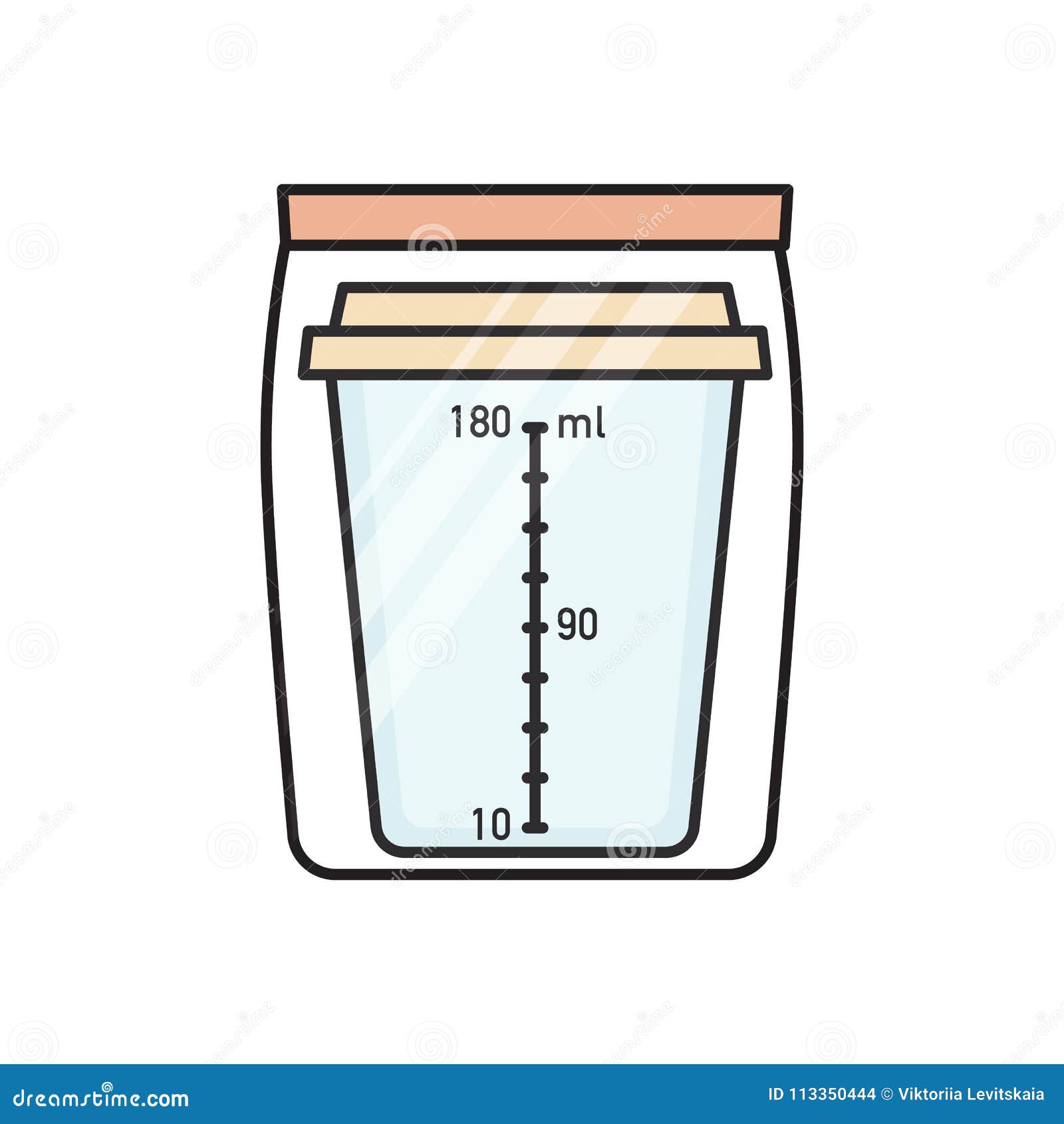 Urine Collection Container in Sealed Plastic Bag Stock Vector ...