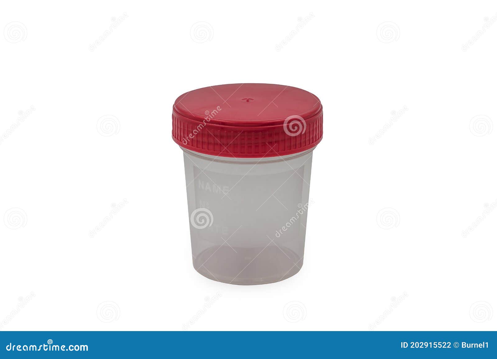 Urine Container With Code Bar In Blue Background Royalty-Free Stock ...
