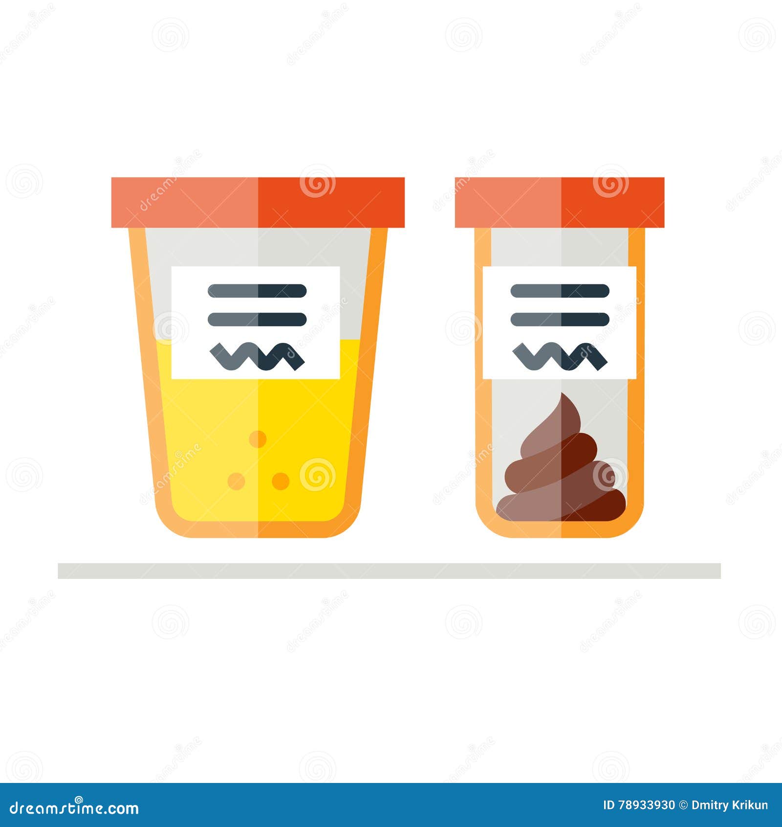Fecal Analysis Icon Vector. Human Poop In A Plastic Container For ...