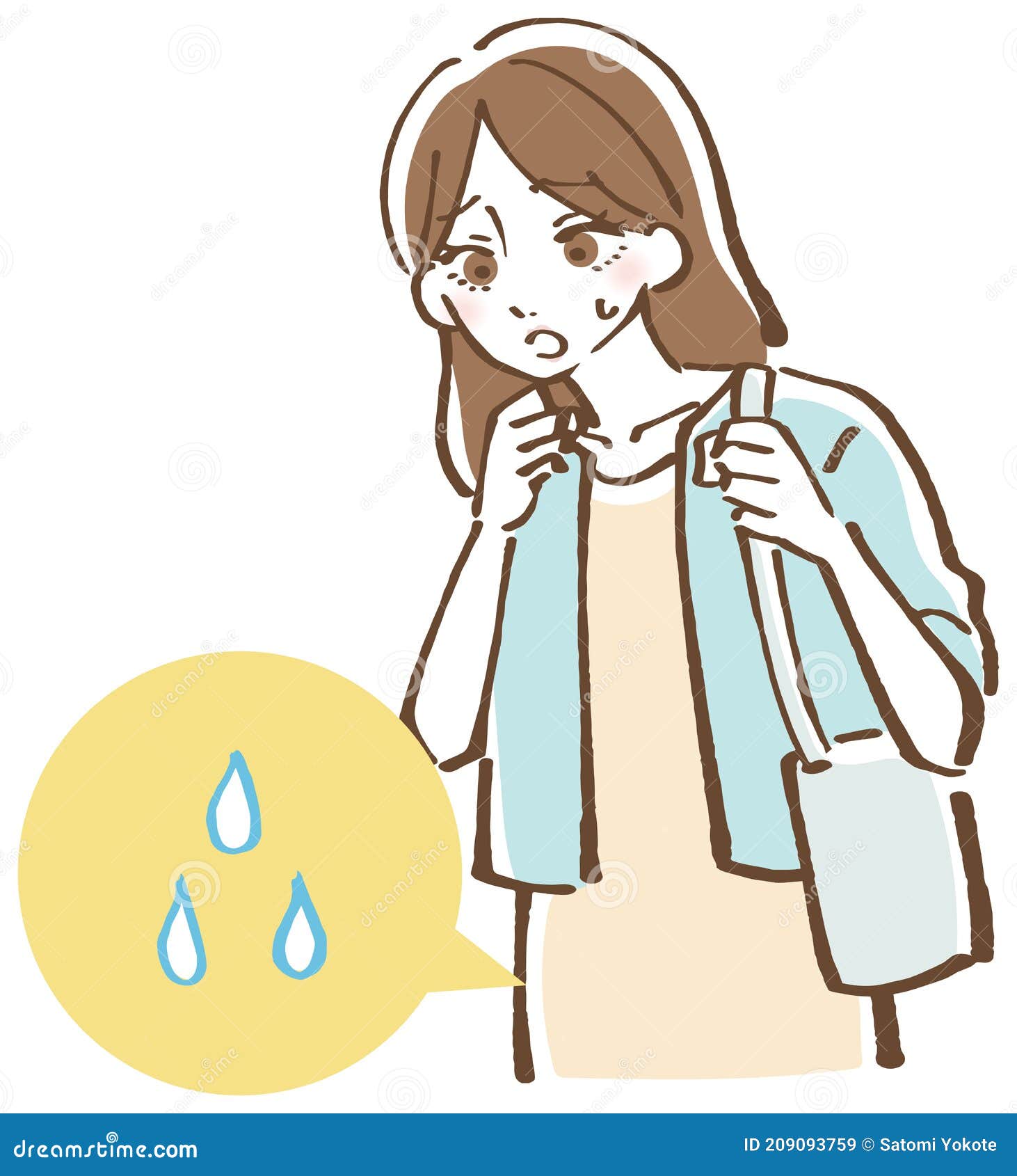 Urine Intention Urine Leakage Female Illustration Royalty-Free Cartoon ...