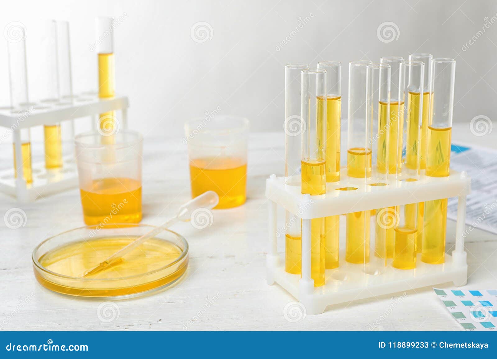 Urine Samples In The Laboratory In The Hospital Royalty-Free Stock ...
