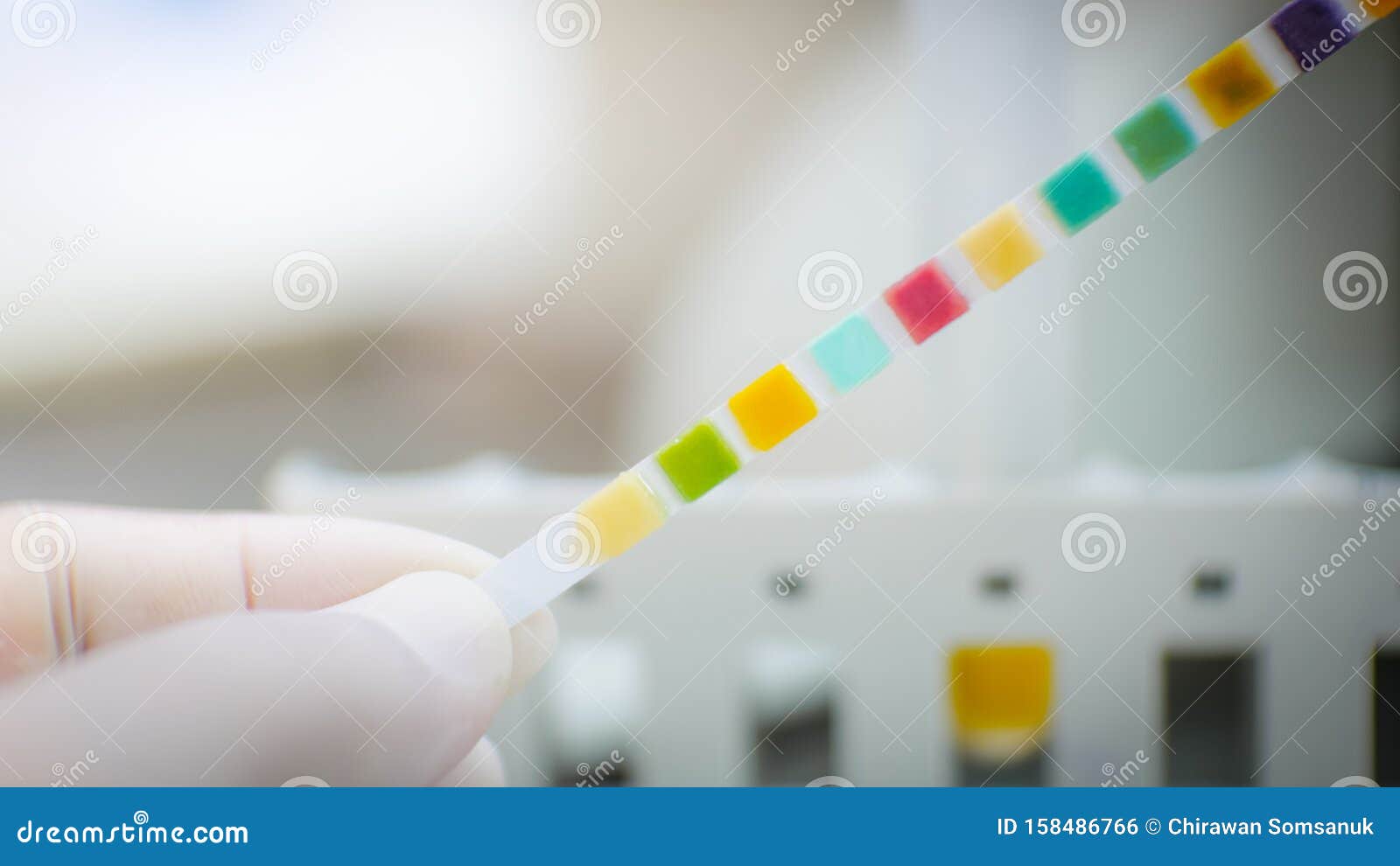 Urine Strip Test On Blurred Background Stock Image | CartoonDealer.com ...