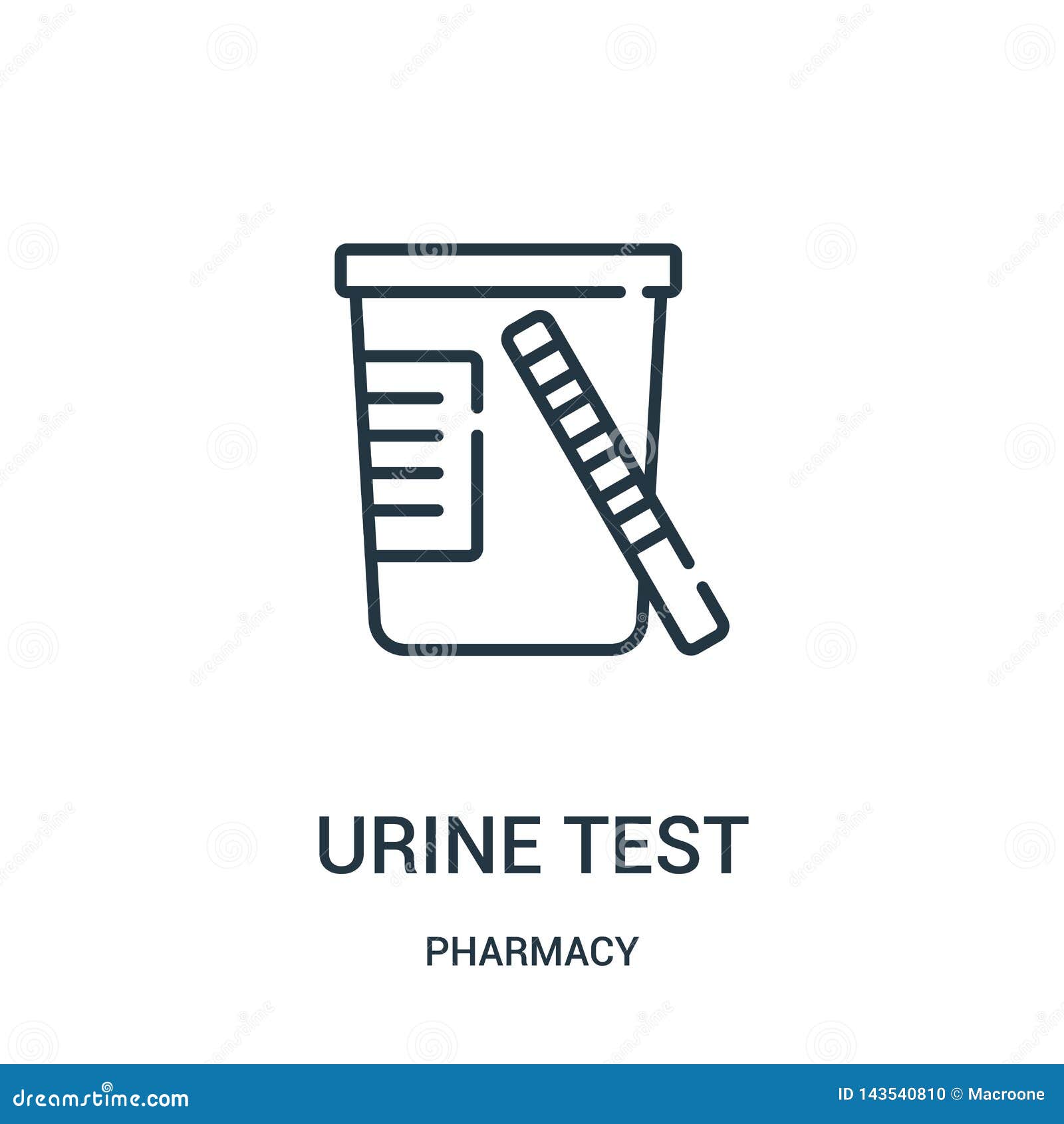Urine Test Icon Vector from Pharmacy Collection. Thin Line Urine Test ...