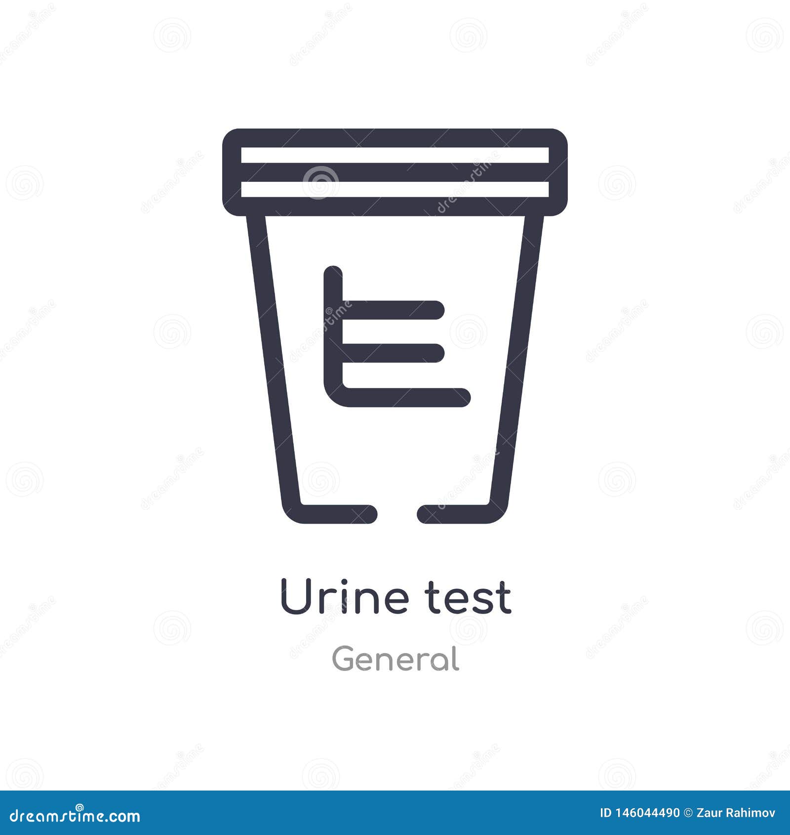 Urine Test Outline Icon. Isolated Line Vector Illustration from General ...