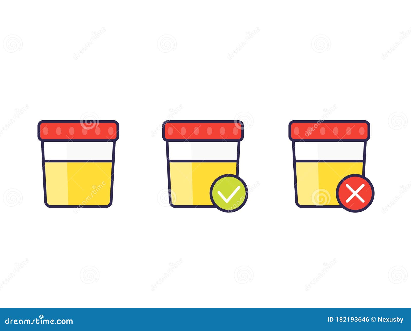 Urine test, vector icons stock illustration. Illustration of good ...