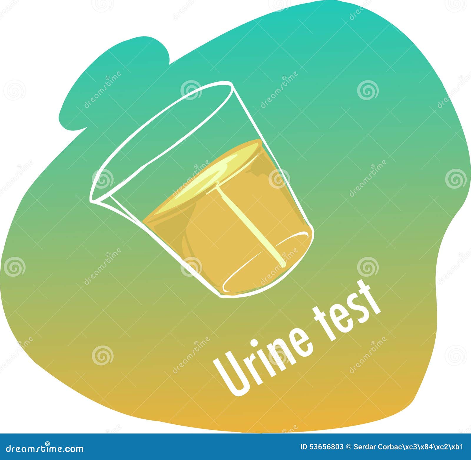 Urine test stock vector. Illustration of glass, reviewing - 53656803