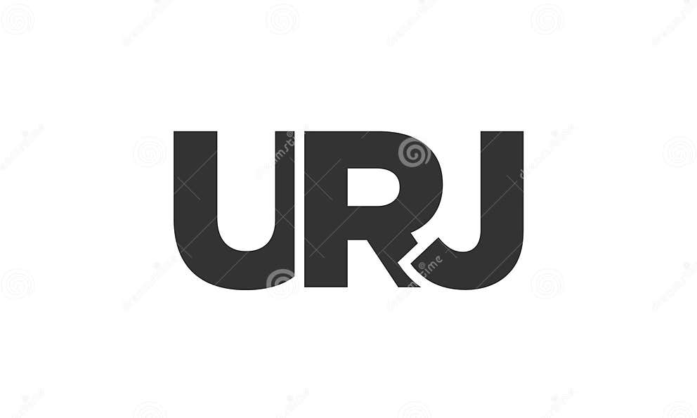 URJ Logo Design Template with Strong and Modern Bold Text. Initial ...