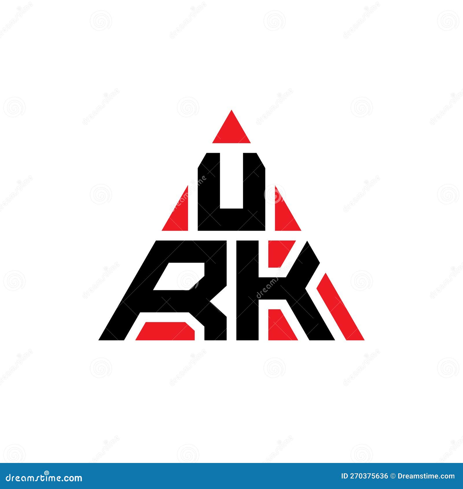 URK Triangle Letter Logo Design with Triangle Shape. URK Triangle Logo ...