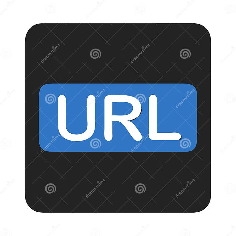 URL Button Design for Web and App Interface Vector Illustration Stock ...