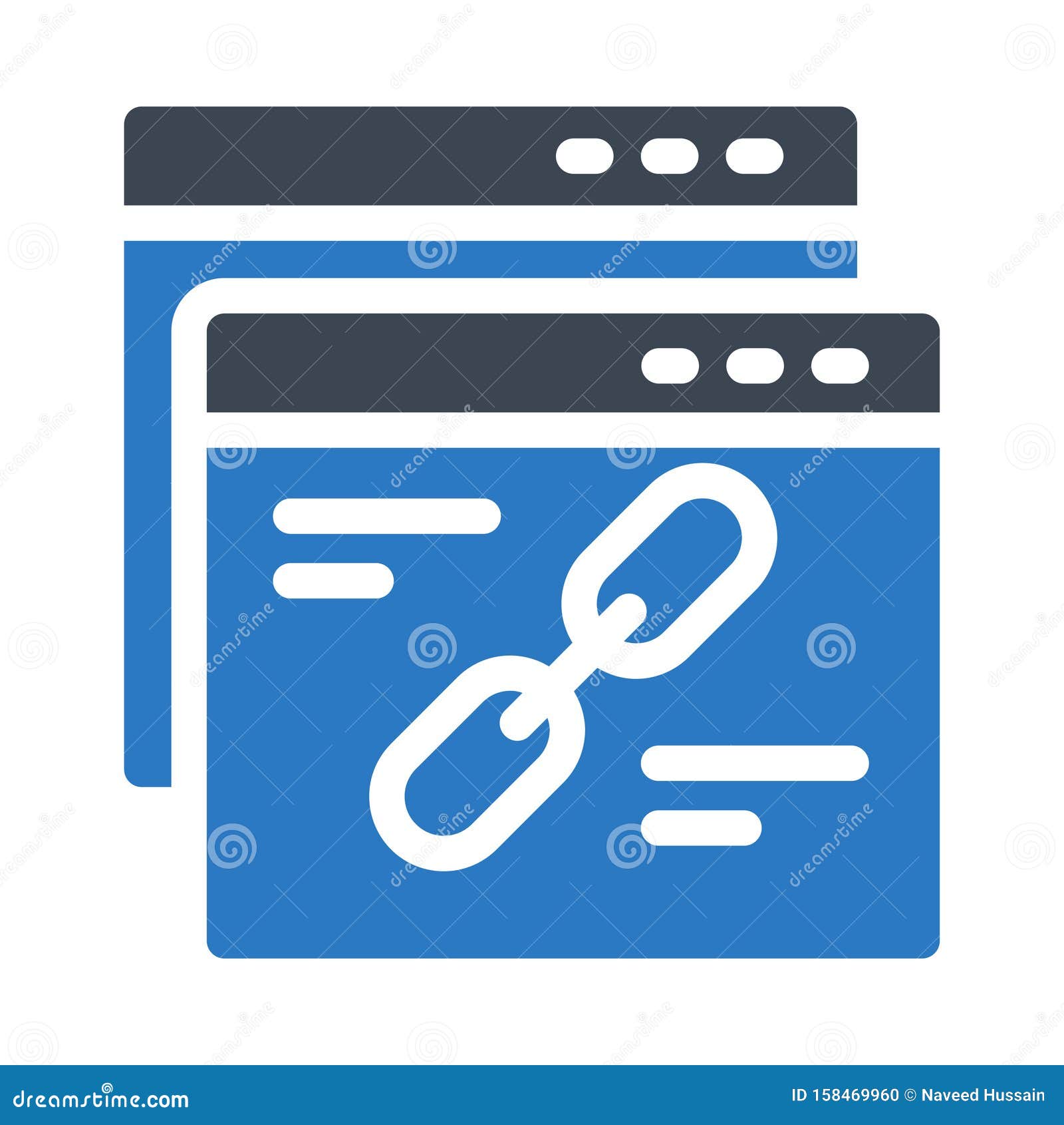 URL glyph flat vector icon stock vector. Illustration of glyph - 158469960