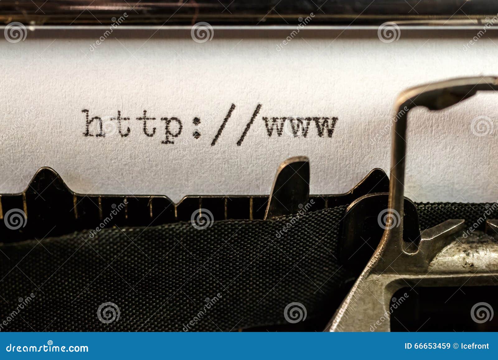 Url Text Beginning Written by Old Typewriter Stock Image - Image of ...