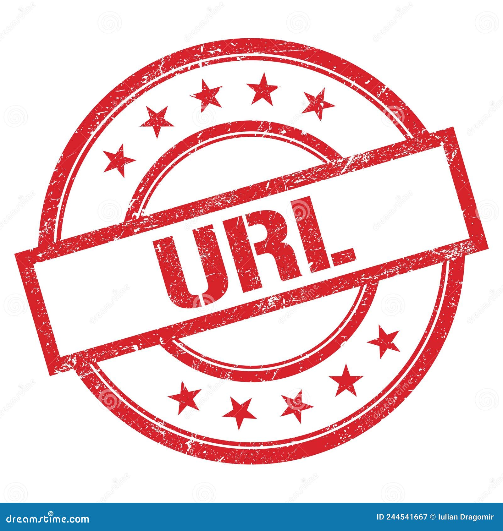 URL Text Written on Red Vintage Stamp Stock Illustration - Illustration ...