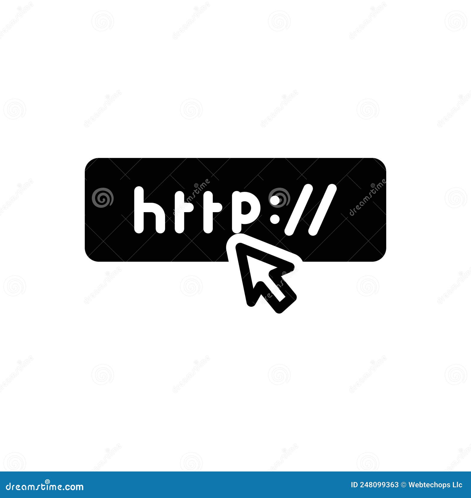 Black Solid Icon for Urls, Browser and Website Stock Vector ...