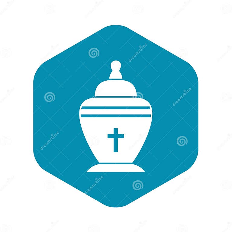 Urn icon, simple style stock vector. Illustration of church - 154166662