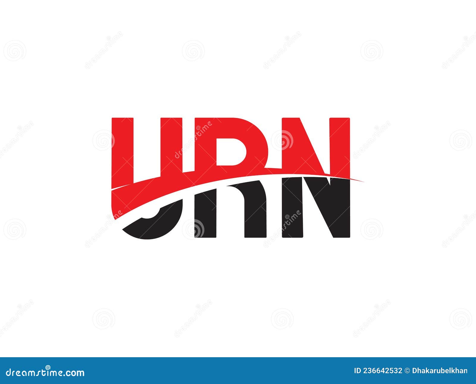 URN Letter Initial Logo Design Vector Illustration Stock Vector ...