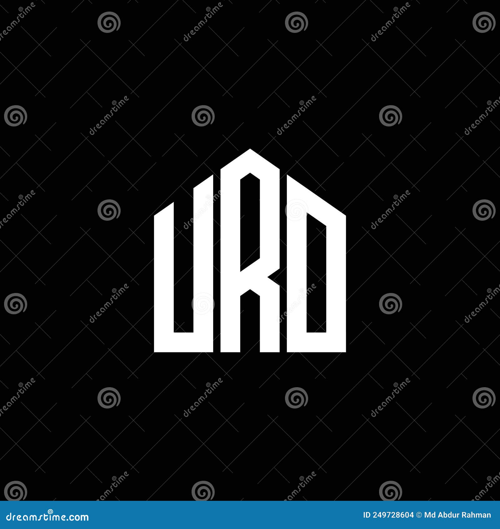 URO Letter Logo Design on BLACK Background. URO Creative Initials ...