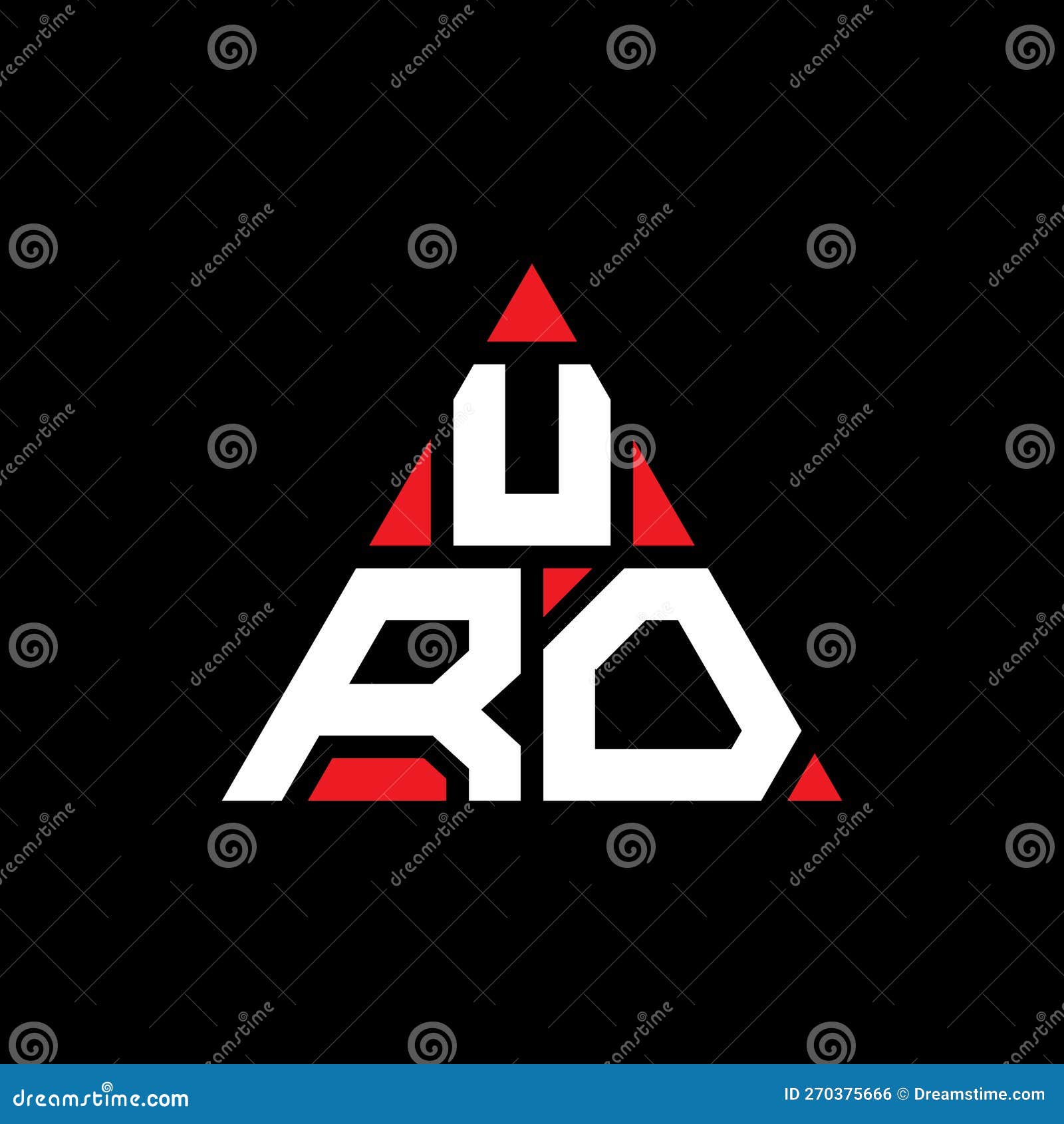 URO Triangle Letter Logo Design with Triangle Shape. URO Triangle Logo ...