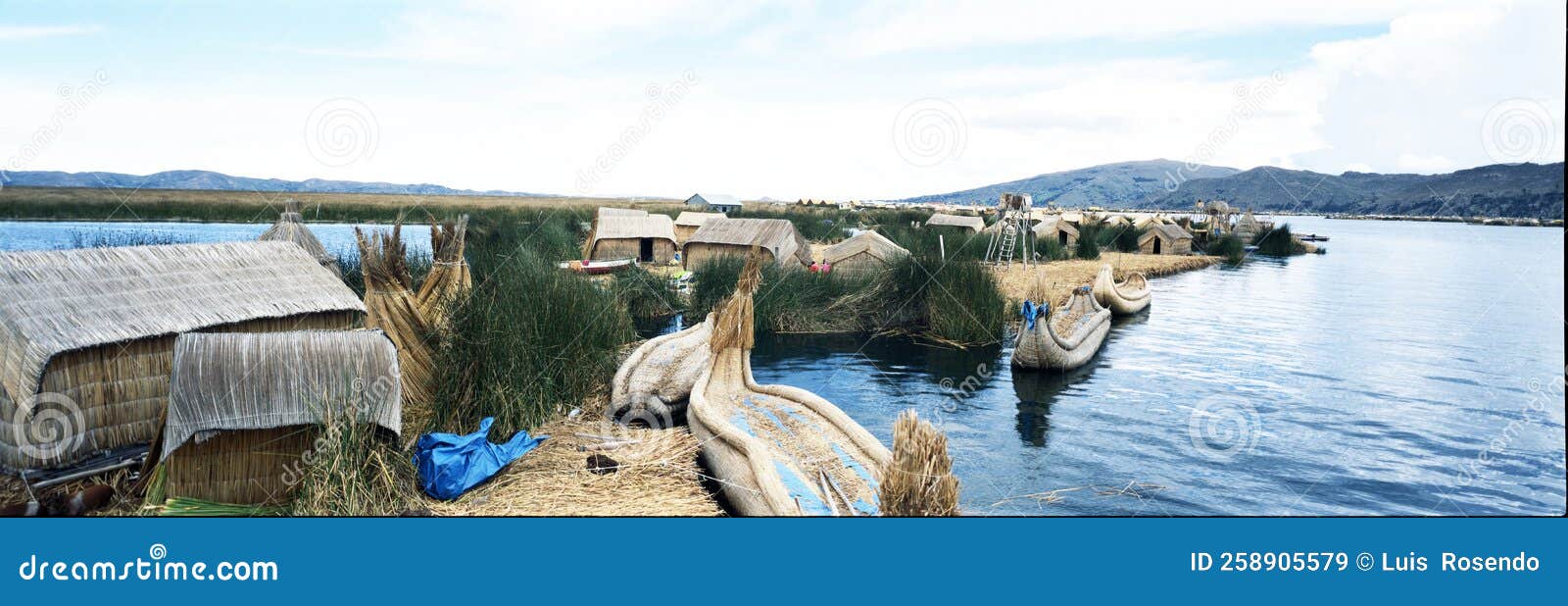 Uros Floating Islands in the Peruvian Andes at Puno Peru Stock Image ...