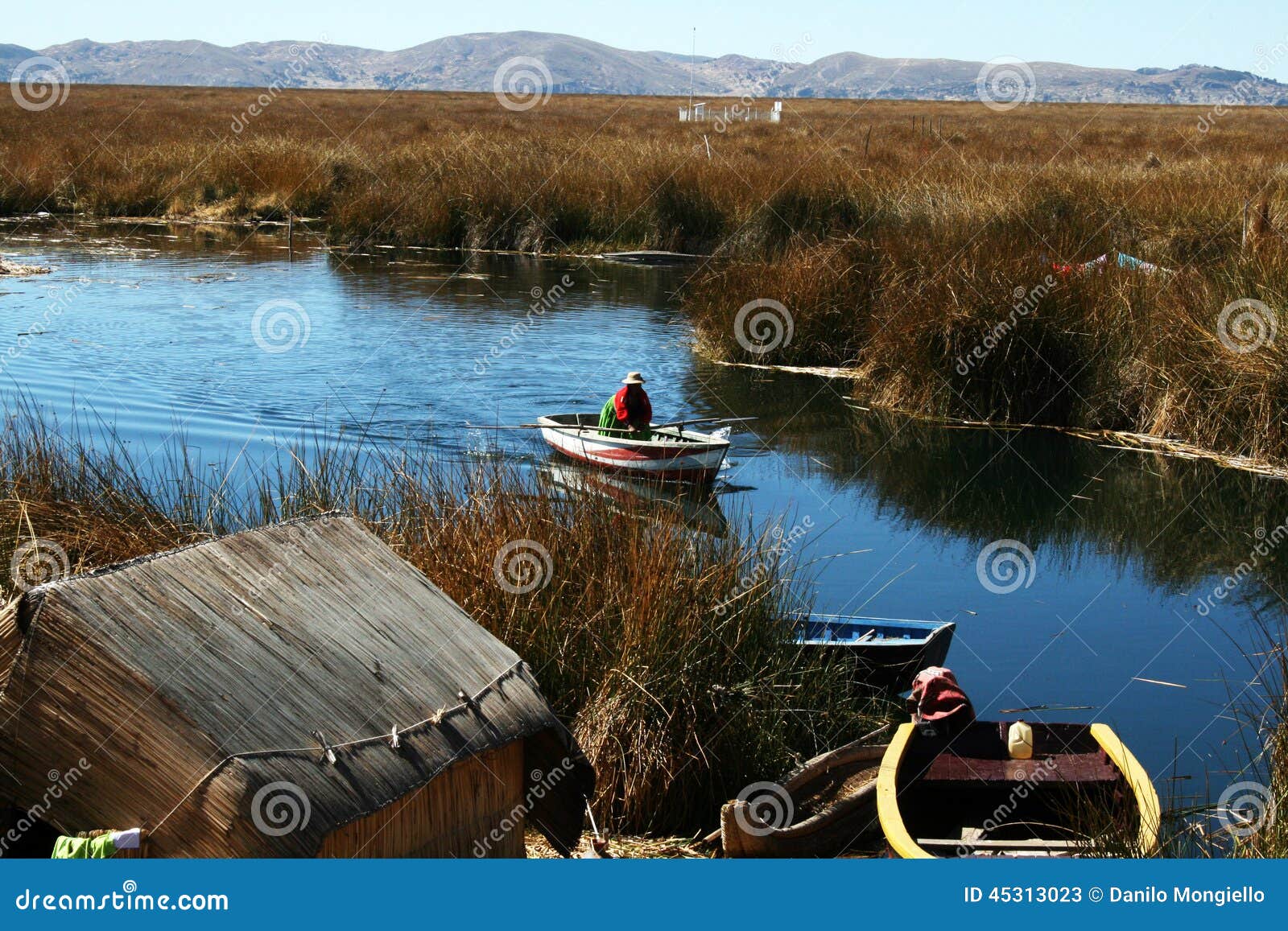The Uros Island From A Boat On The Titicaca Lake, Peru Editorial Image ...