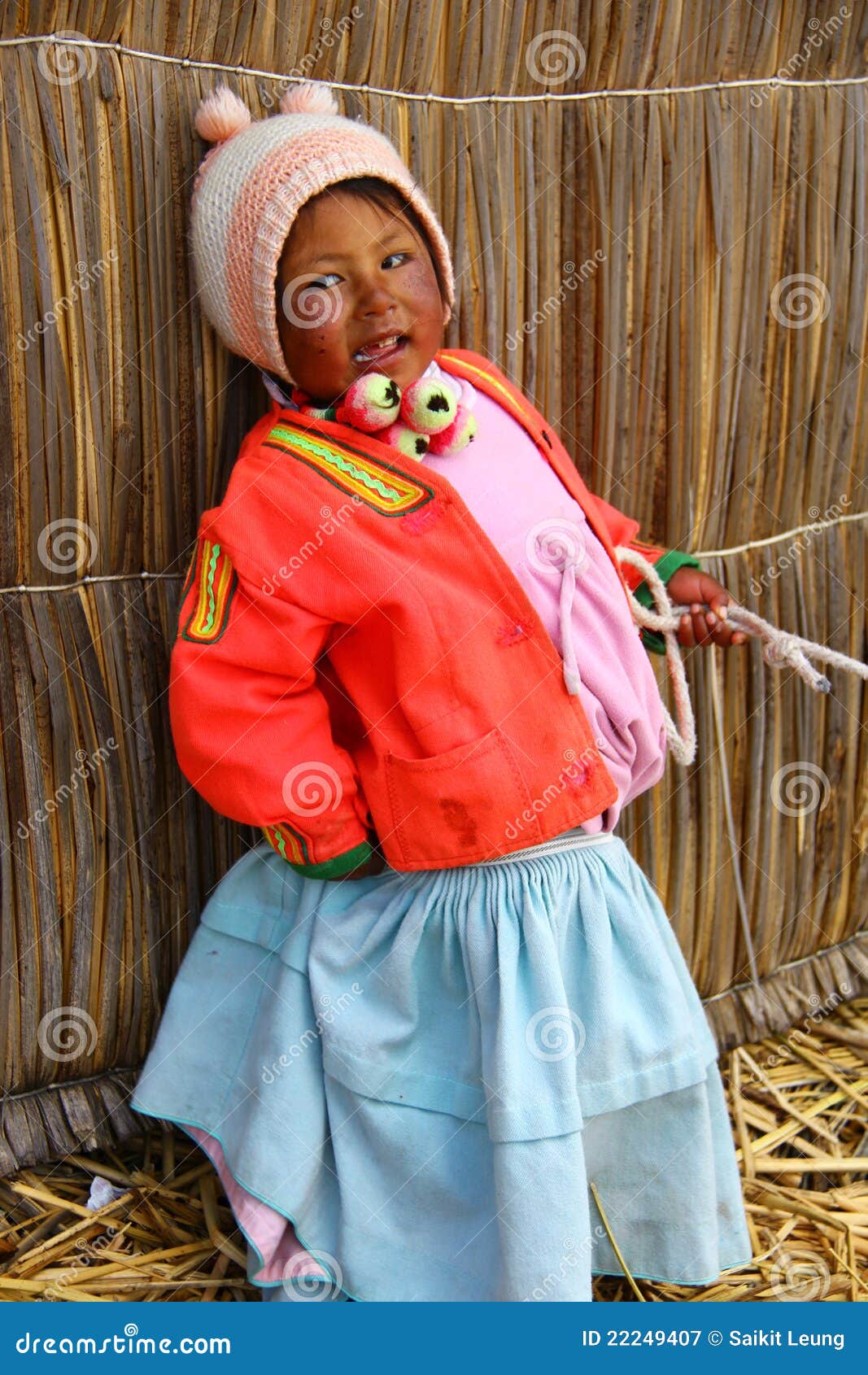 Uros native girl, Peru editorial photography. Image of scenic - 22249407