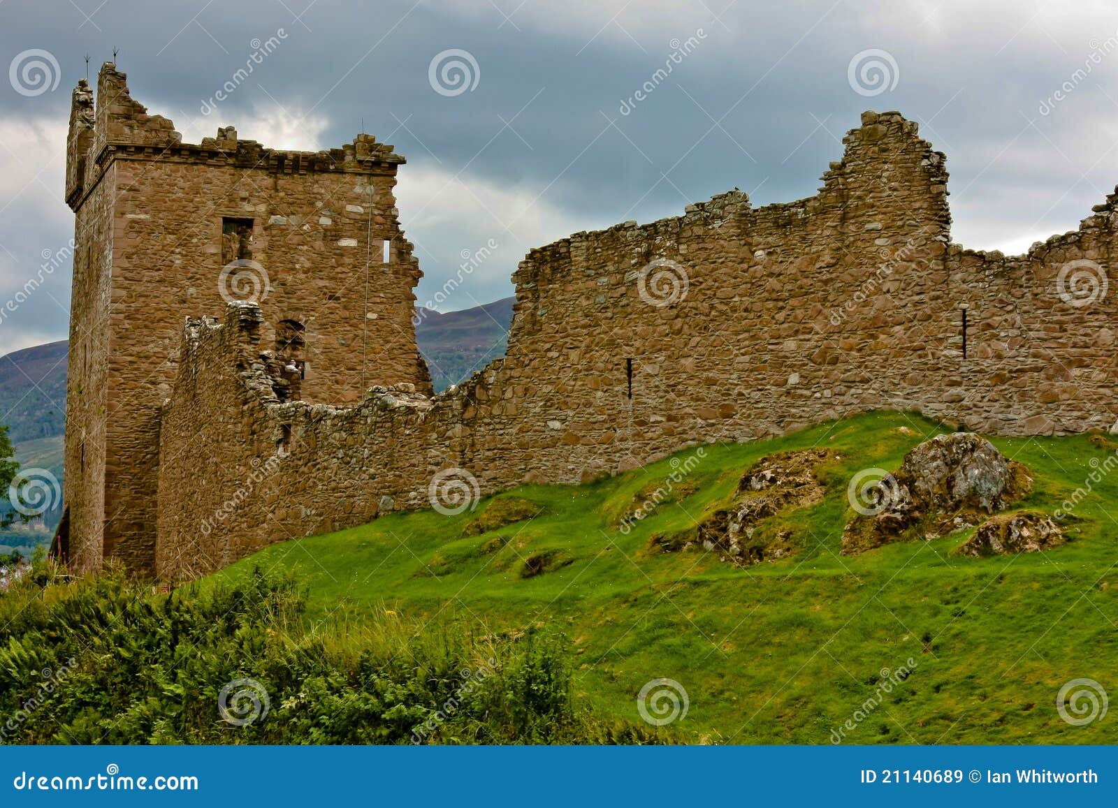Urquhart Castle stock image. Image of ness, scotland - 21140689