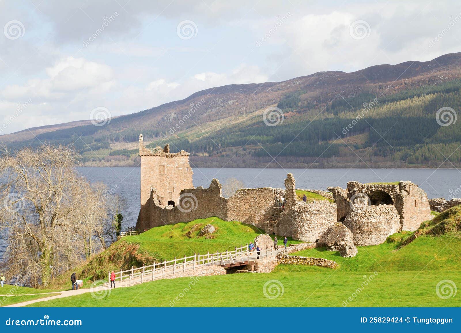 Urquhart Castle On Lake Loch Ness, Scotland Royalty-Free Stock ...