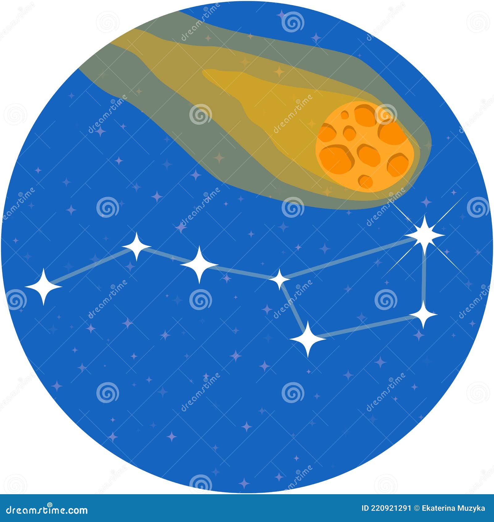 Falling Meteorite Icon, Icon Cartoon Vector Illustration ...