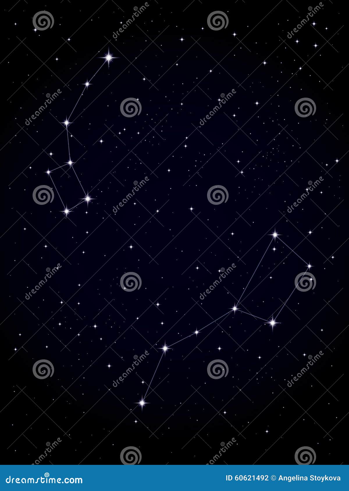Ursa Major and Minor stock vector. Illustration of element - 60621492