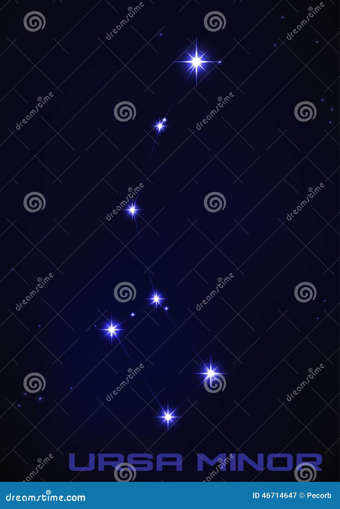 Ursa Minor Constellation Stock Illustrations – 261 Ursa Minor ...