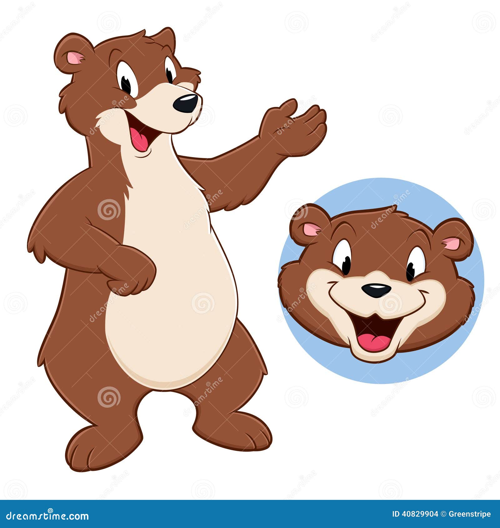 Urso dos desenhos animados ilustração do vetor. Ilustração de cartoon ...