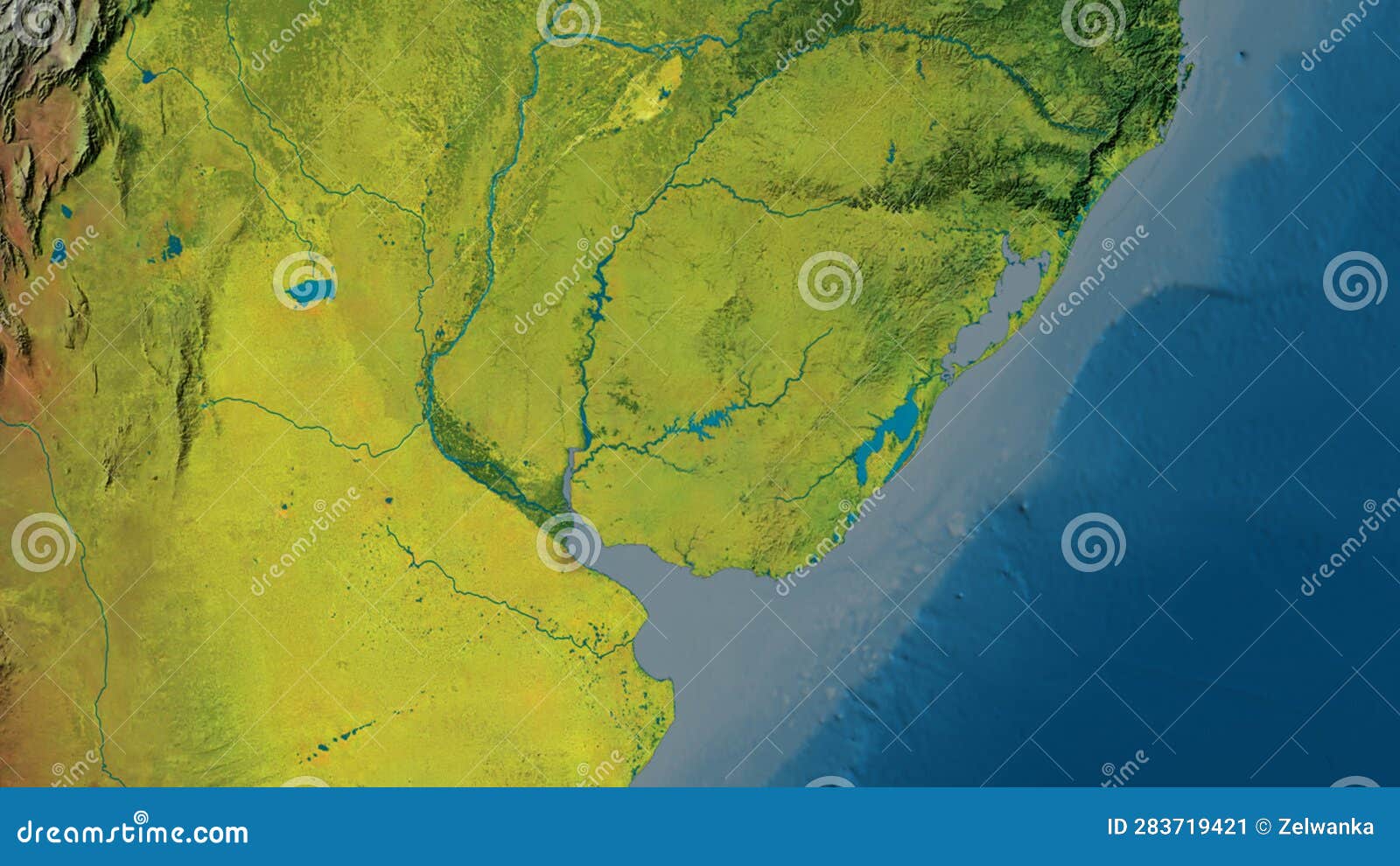 Uruguay Area. Topographic Map Stock Illustration - Illustration of ...