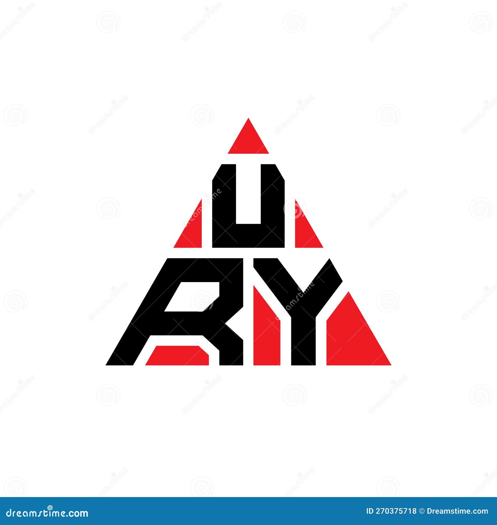 URY Triangle Letter Logo Design with Triangle Shape. URY Triangle Logo ...