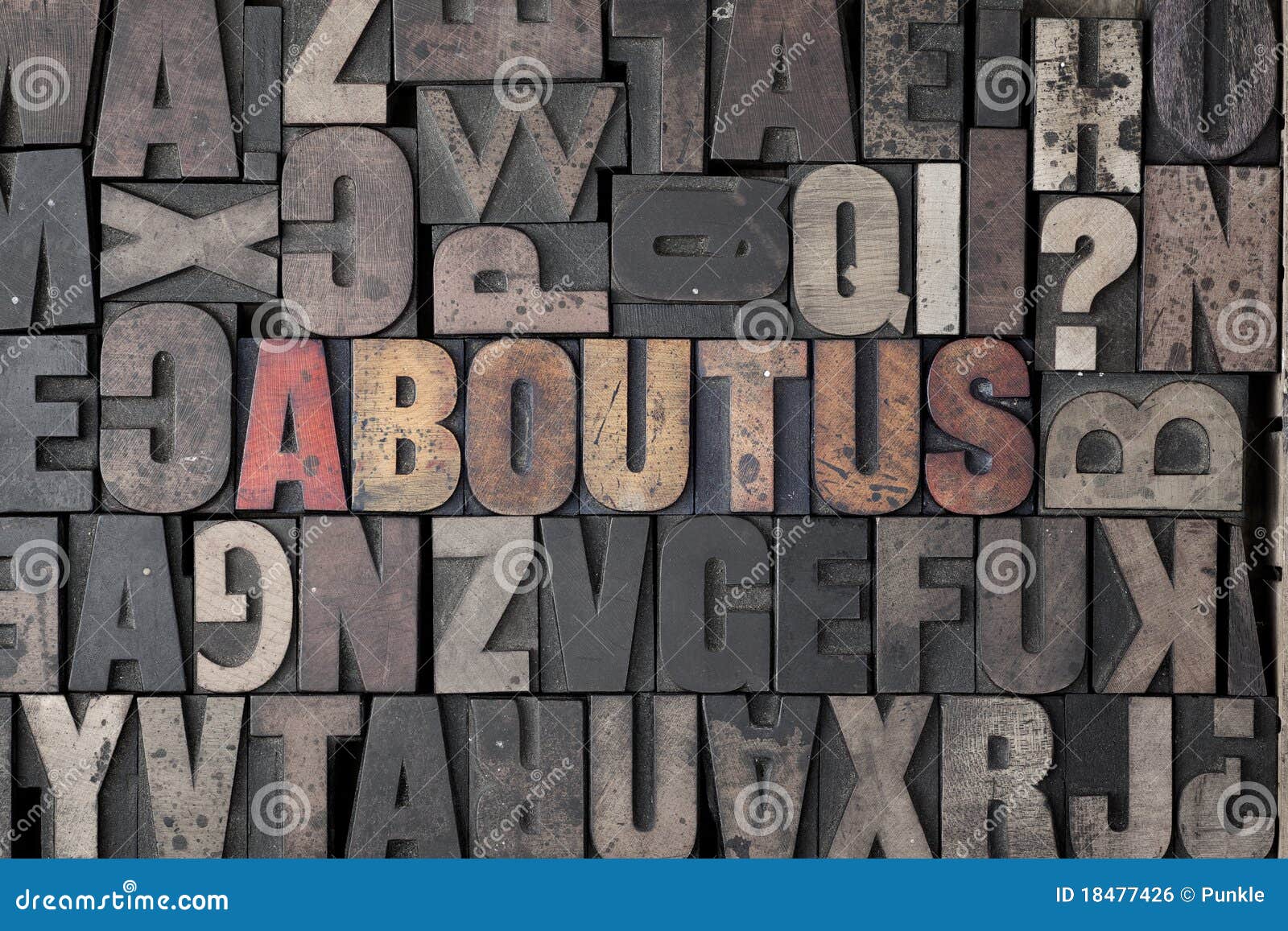 About Us stock photo. Image of sign, wood, texture, typeset - 18477426