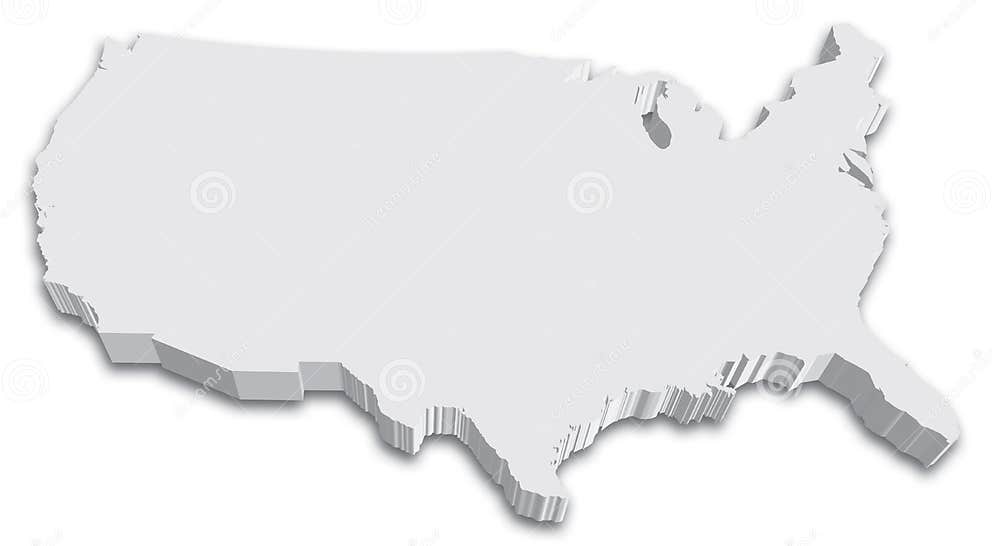 US 3D State map stock vector. Illustration of florida - 8224069
